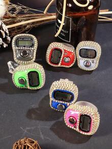 1pc-6pcs-12pcs Crystal Rhinestone Compact Finger Ring Counter, Colorful ...