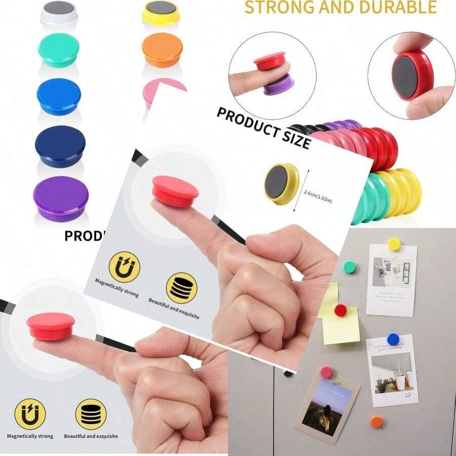 Fridge Magnets 10 Pack 10 Colors Strong Small Heavy Duty Magnets ...