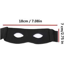 Black Robber Eye Men Women, Fancy Dress Masquerade, Black Thief Costume ...