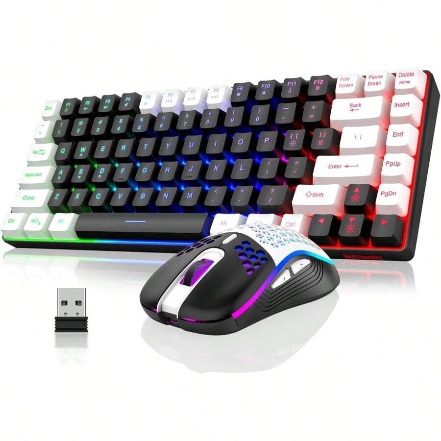 K84 Wireless Keyboard And Mouse Combo, Backlit Rechargeable, 75 Layout ...