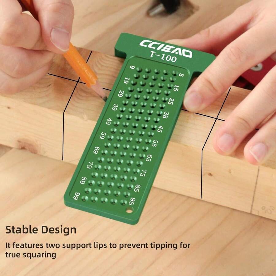 Pocket T-Square Ruler Woodworking Scriber Aluminum Alloy Square Layout ...