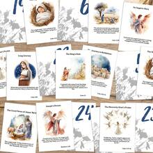 24pcs Nativity Story Countdown Advent Calendar Christmas Scripture ...