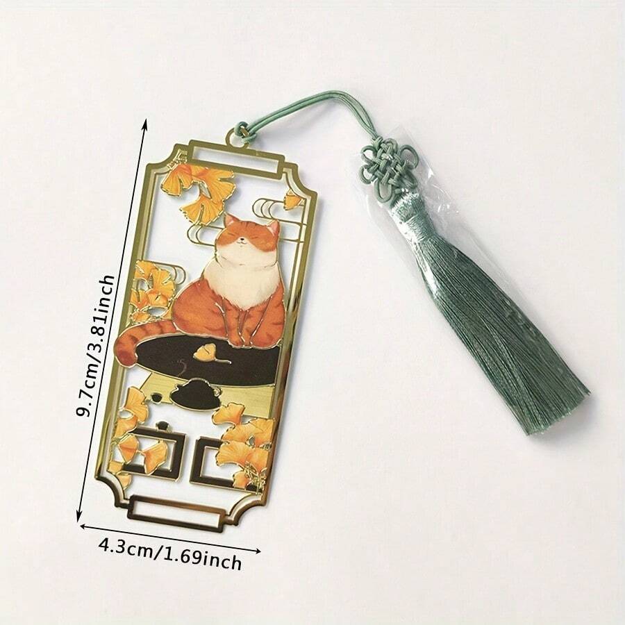 Metal Bookmark Ruler Brass Metal Classical Style Student Book Friend ...