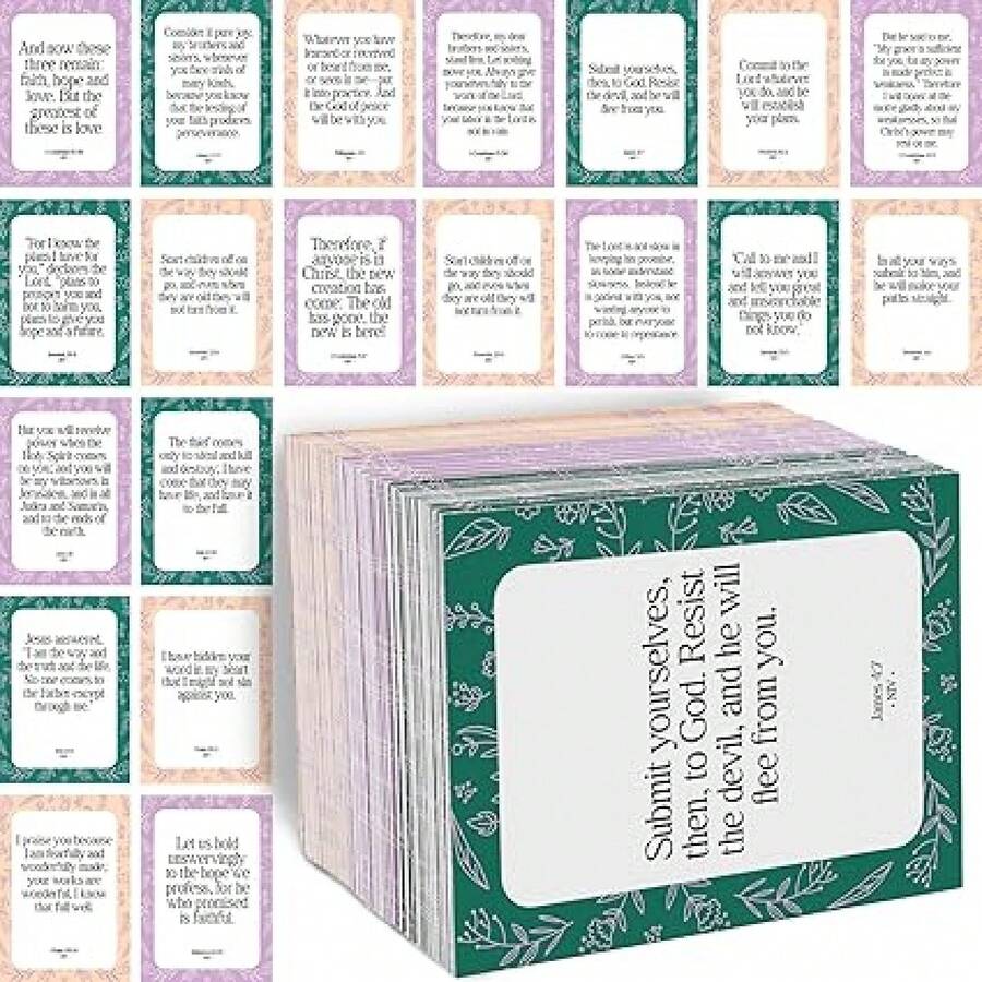 Prayer Cards, 120 Mini Scripture Cards With Bible Verses, Inspirational ...