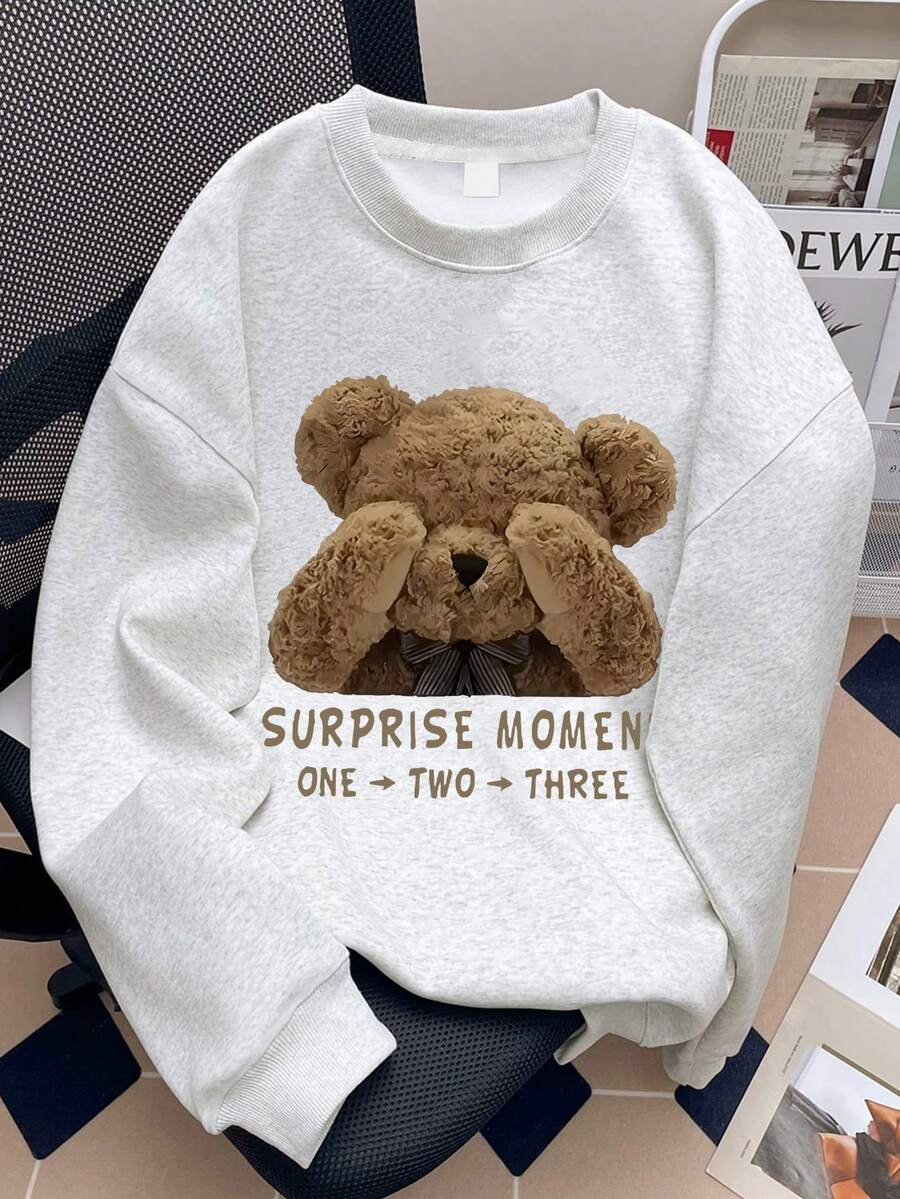 This Tween Girl Long Sleeve Crew Neck Sweatshirt Features A "Surprise ...