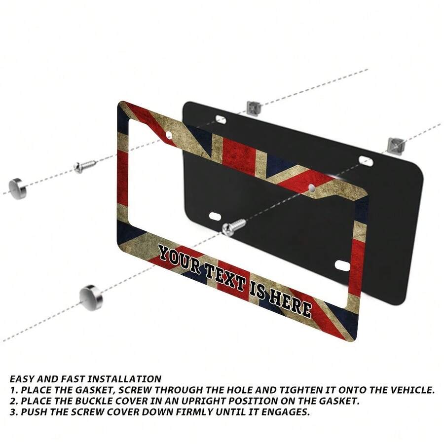 Customizable British License Plate Frame, Personalized Aluminum Car ...