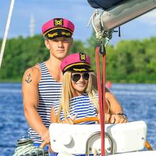 Captain Sailor Hats Women Men, Adjustable Boat Yacht Rock Costumes Hugh ...