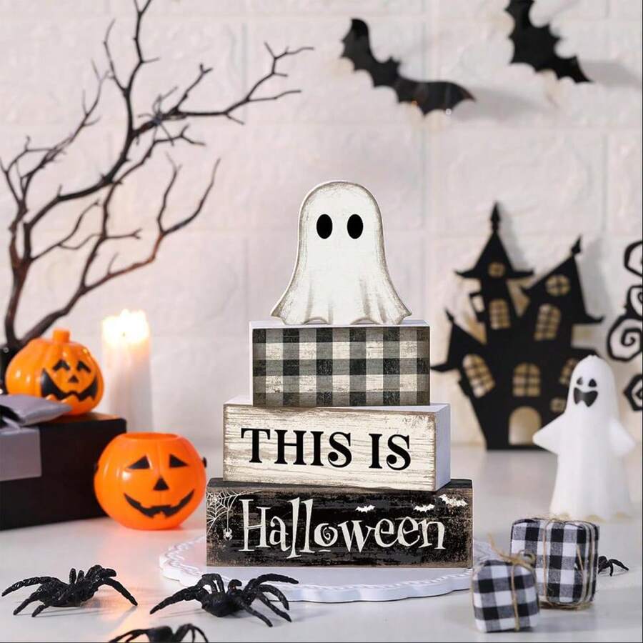 Set de 4 piezas de decoración de mesa para Halloween: fantasma de ...