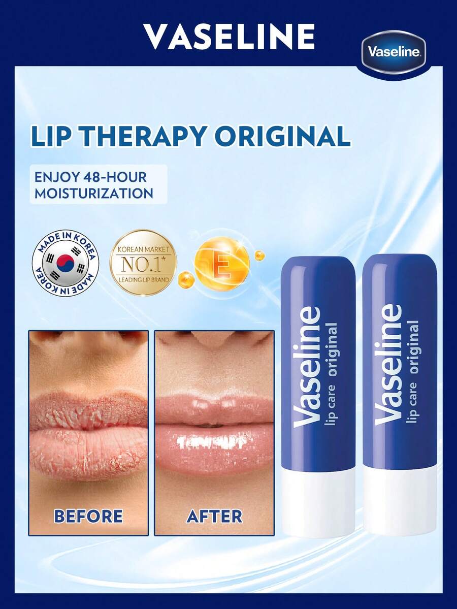 Vaseline [2 Packs | 2 X 4.8g]Original Lip Balm Stick | Double Value Set ...