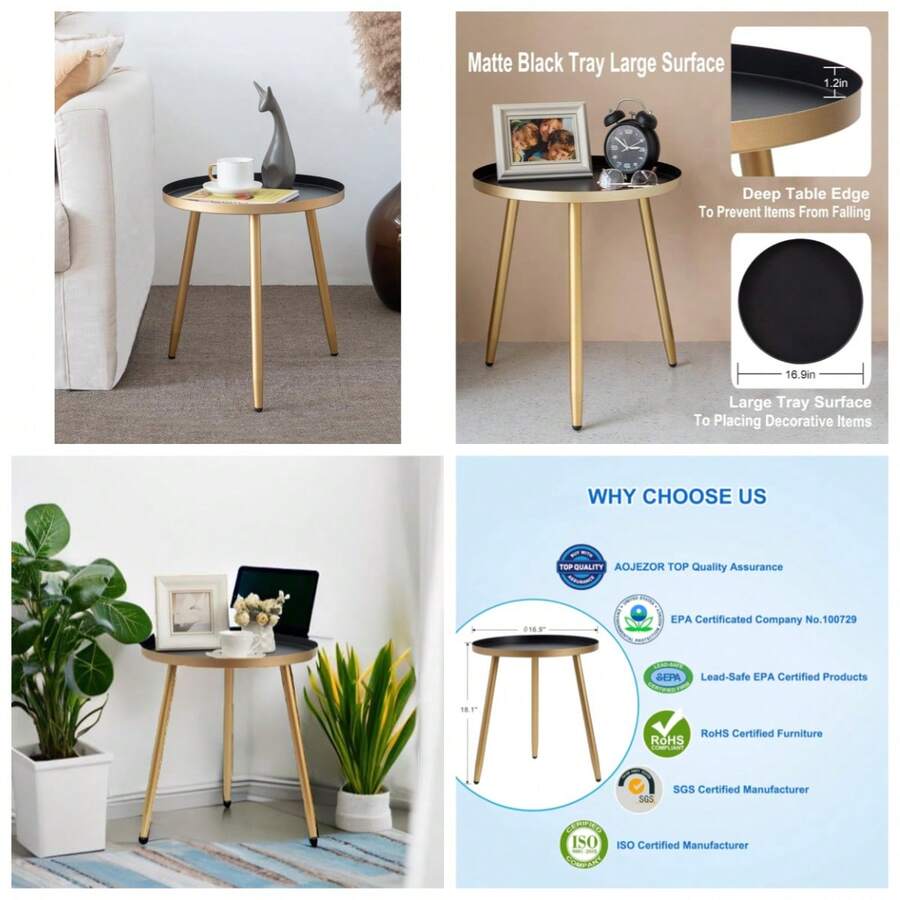 Side Table: End Table For Any Room - Round Side Tables For Small Spaces ...