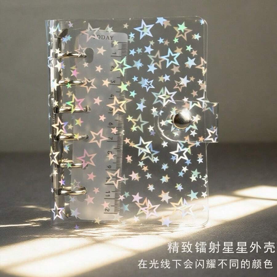 Snap-Button Removable Transparent Colorful Star Blank Grid Dot Matrix ...