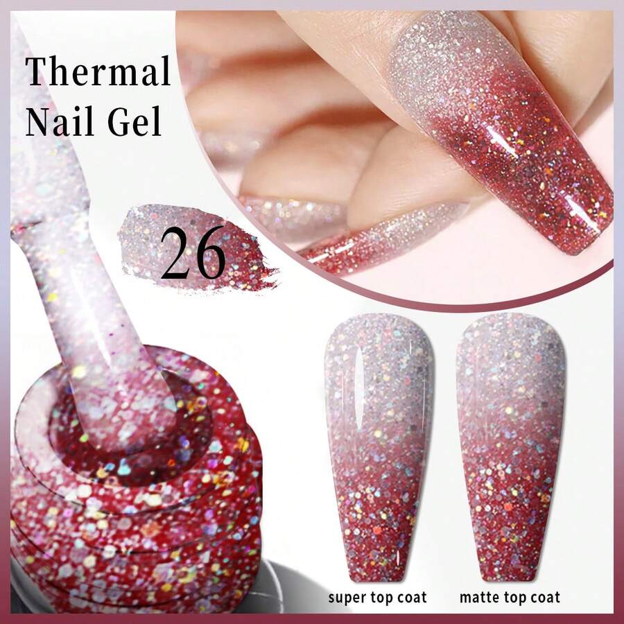 2025 FTMY's Latest Shiny Heat-Effect Nail Polish Gel, Temperature ...