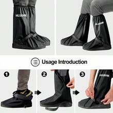 Rain Shoe Covers, Reusable Waterproof Rain Cover Shoes, Non - Slip PVC ...