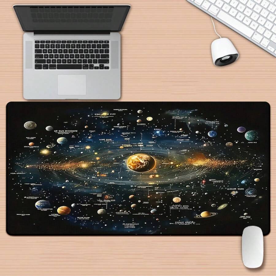 1 X Outer Space Galaxy Gaming Mouse Pad & Desk Pad - Non- Rubber Base ...