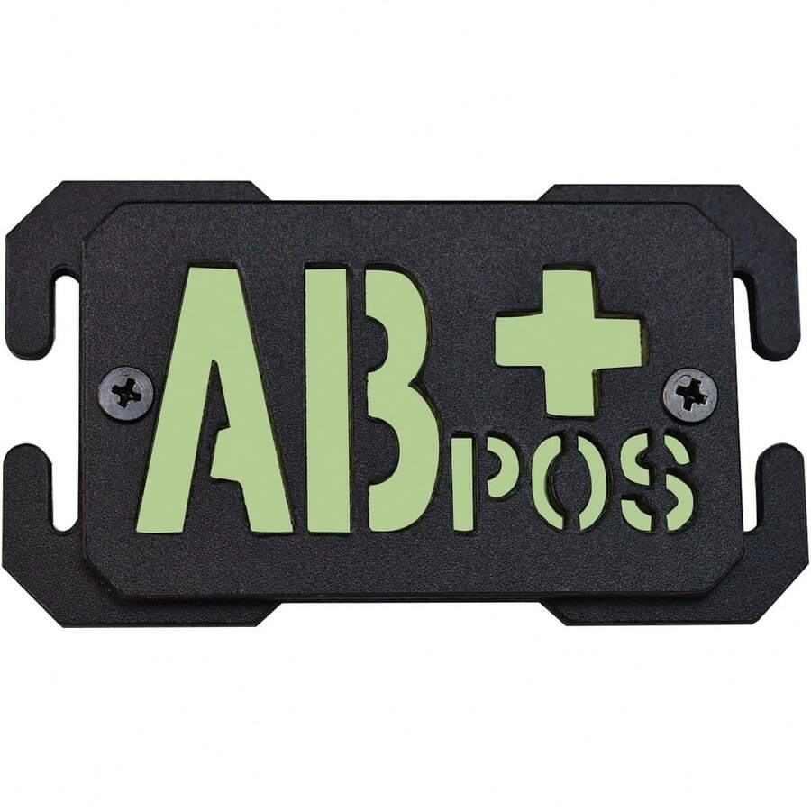 Reflective Tactical Blood Type A+ Positive POS/Negative Blood Type ...