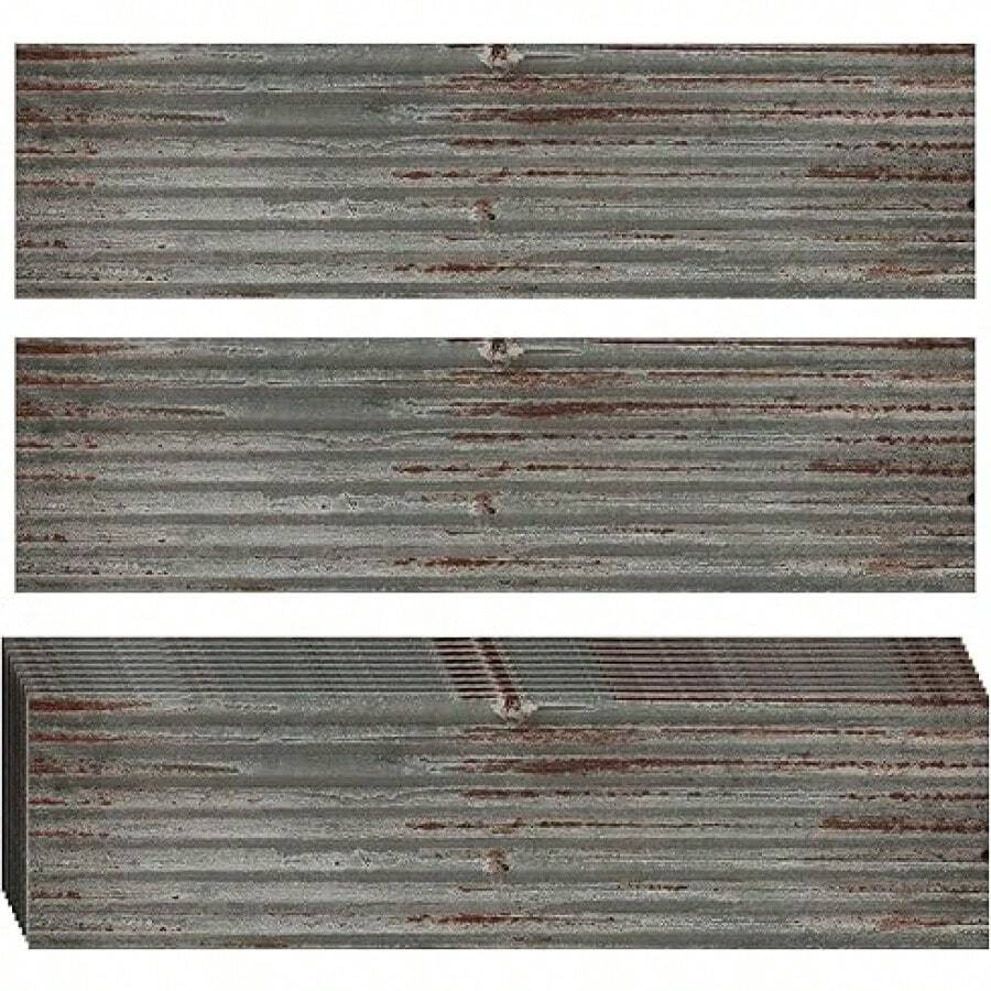 Jutom Corrugated Metal Bulletin Board Border Farmhouse Teacher ...
