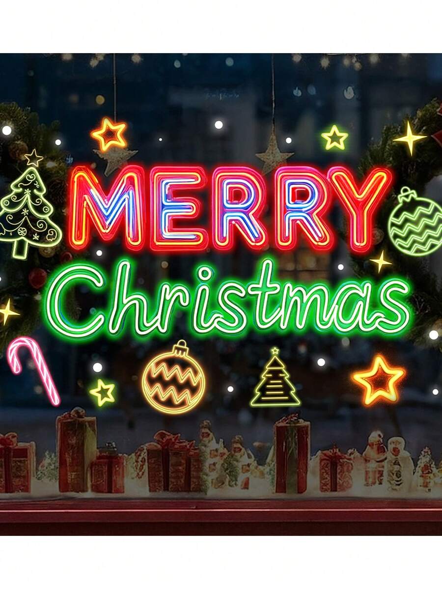 1pc Christmas Decoration Stickers, Window Stickers, Merry Christmas ...