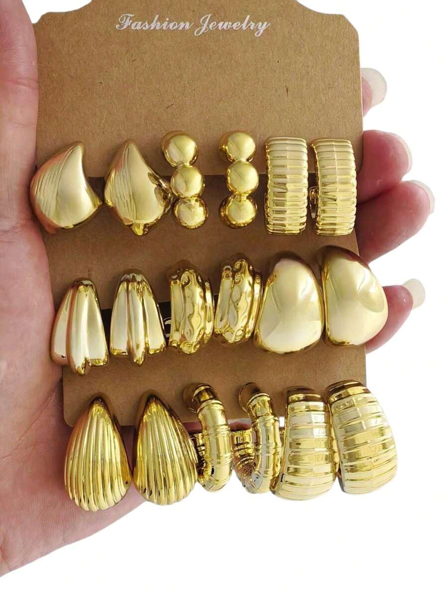 2-18pcs Fashionable & Elegant New Multi-Element Asymmetrical Shaped ...