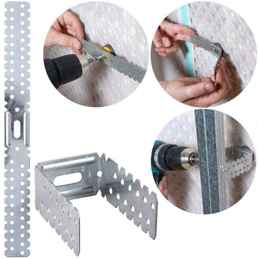 STEEL DRYWALL BRACKETS X10 Timco Galvanised 295mm Masonry Concrete ...