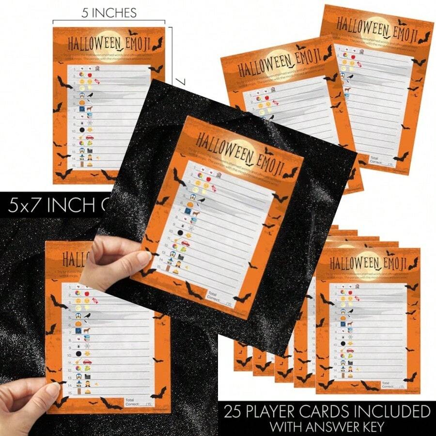 DISTINCTIVS Halloween Party Guessing Game 25 Game Cards For Adults ...