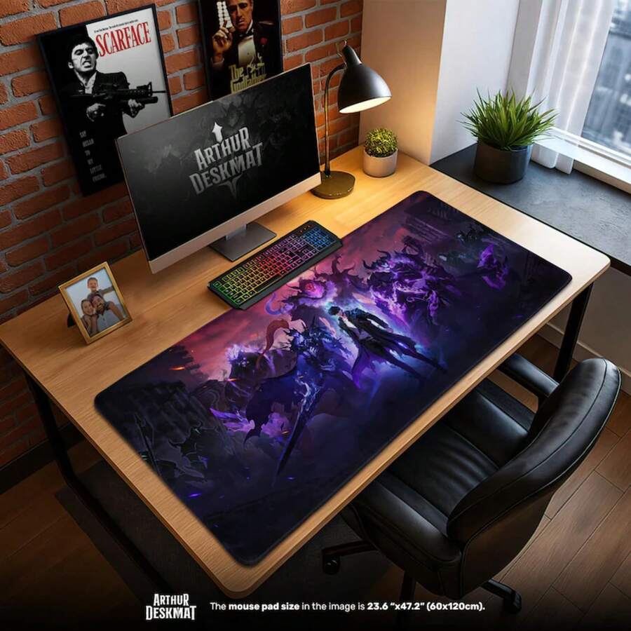 Solo Leveling Shadow Mouse Pad - Sung Jin-Woo Gaming Desk Mat With Dark ...
