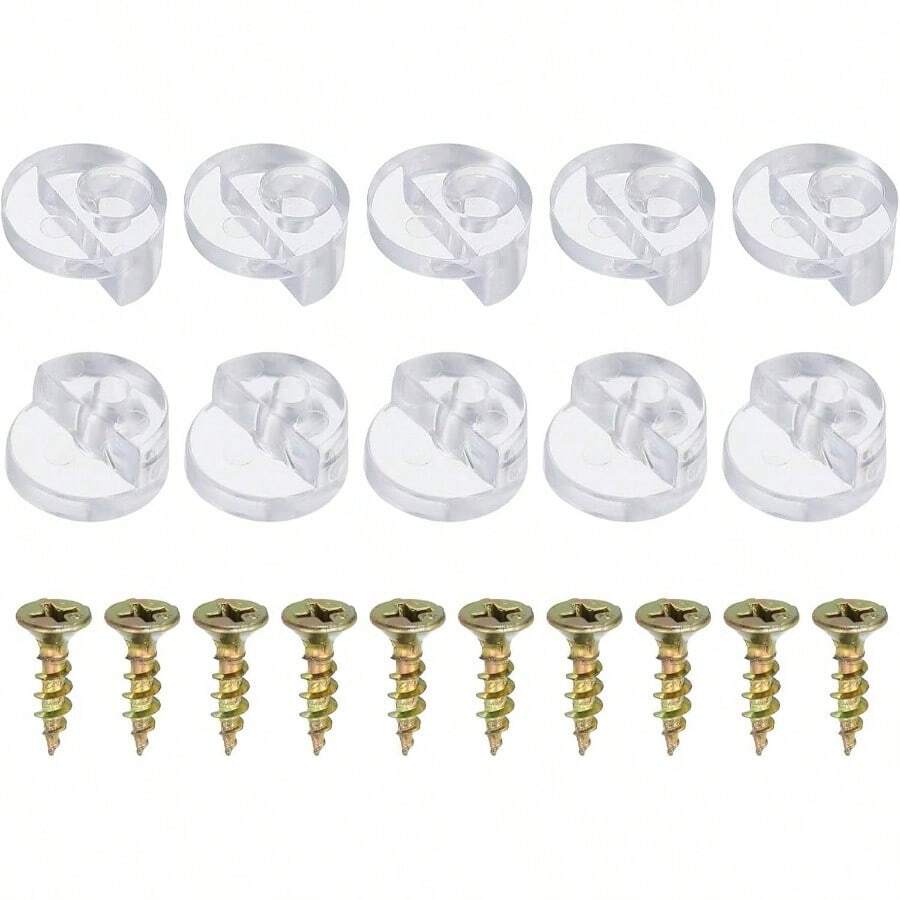 Glass Retainer Clips, 20 Packs Cabinet Glass Clips Mirror Holder Clips ...