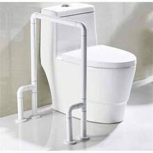 Floor - Standing Toilet Rails Stainless Steel White Non - Slip Handle ...