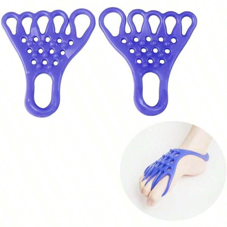 Yoga Toe Stretcher Heel Foot Stretch Gel Band 5 Toes Separator Spacer ...