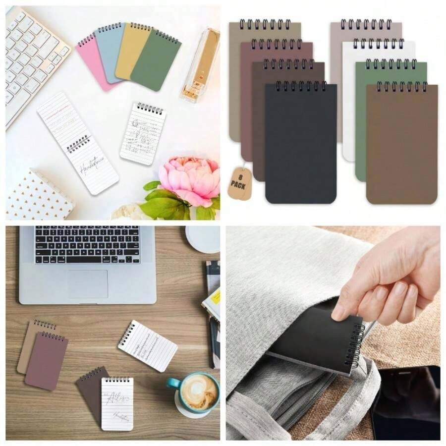 8 Pack Small Pocket Notebook Small 3x5 Notepads With Lined Pages, Small ...