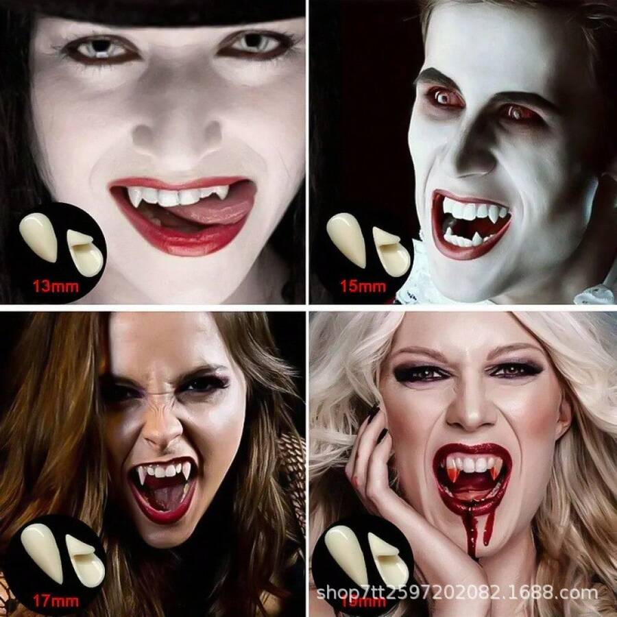 2PAIRS Adult Vampire Teeth . Adult Vampire Braces . Fang Braces ...