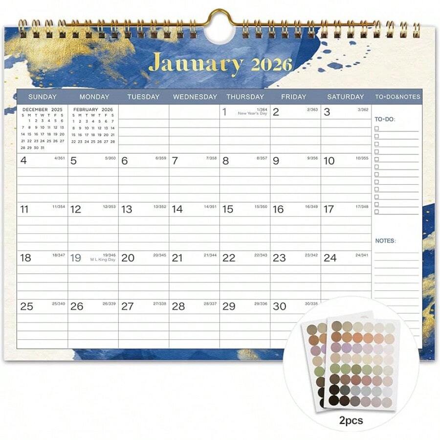 2025-2026 Calendar - 18 Monthly Wall Calendar, July 2025 - December ...