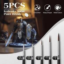 Kolinsky Sable Miniature Paint Brushes 7pcs Detail Paint Brushes ...