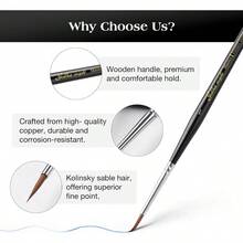 Kolinsky Sable Miniature Paint Brushes 7pcs Detail Paint Brushes ...