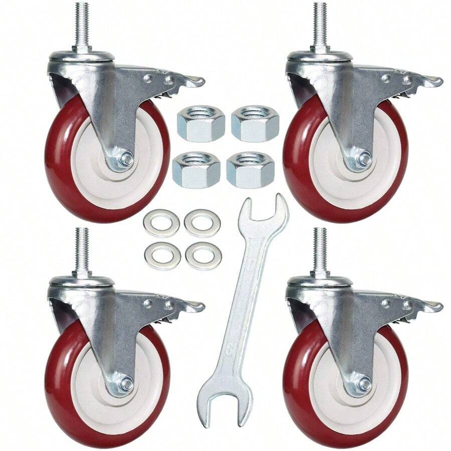 5 Inch Swivel Stem Casters Heavy Duty American Size UNC 1 2"13x11 2 ...
