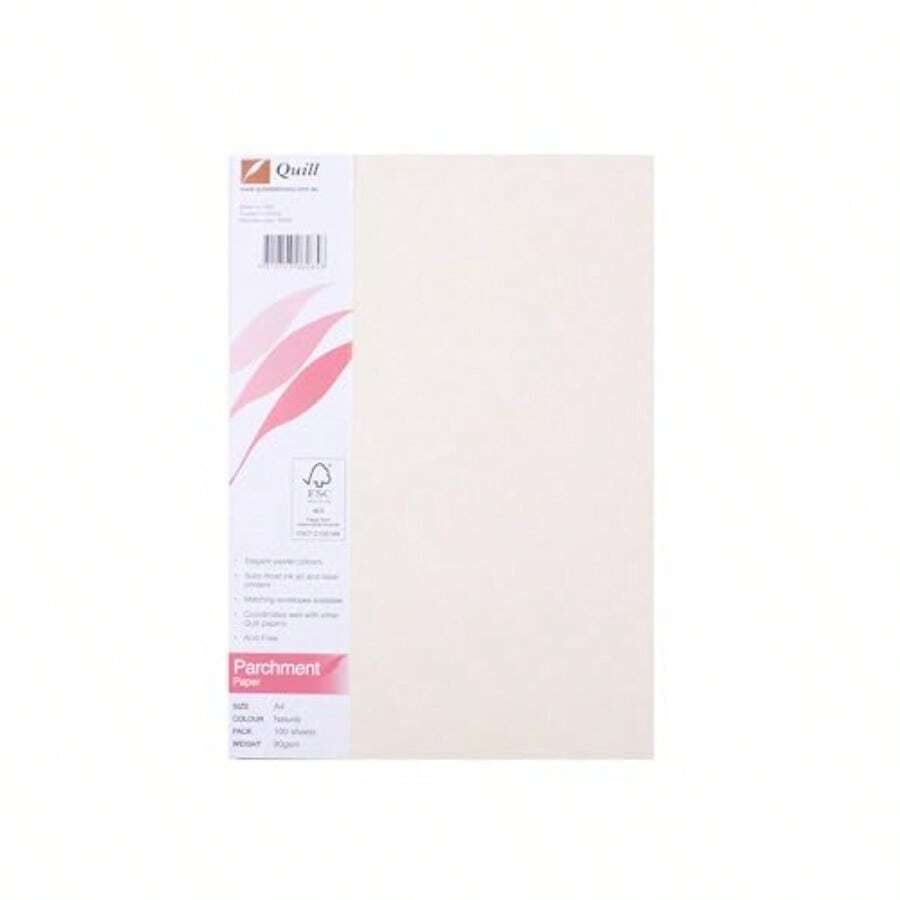 Quill Parchment Paper A4 90gsm 100 Sheets Acid Free Elegant Pastel ...