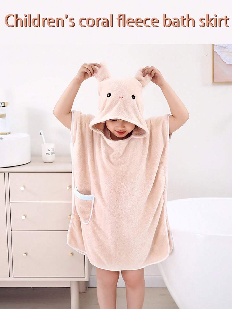 2 Stücke süße Bademäntel mit Kapuze, saugfähige und schnelltrocknende ...