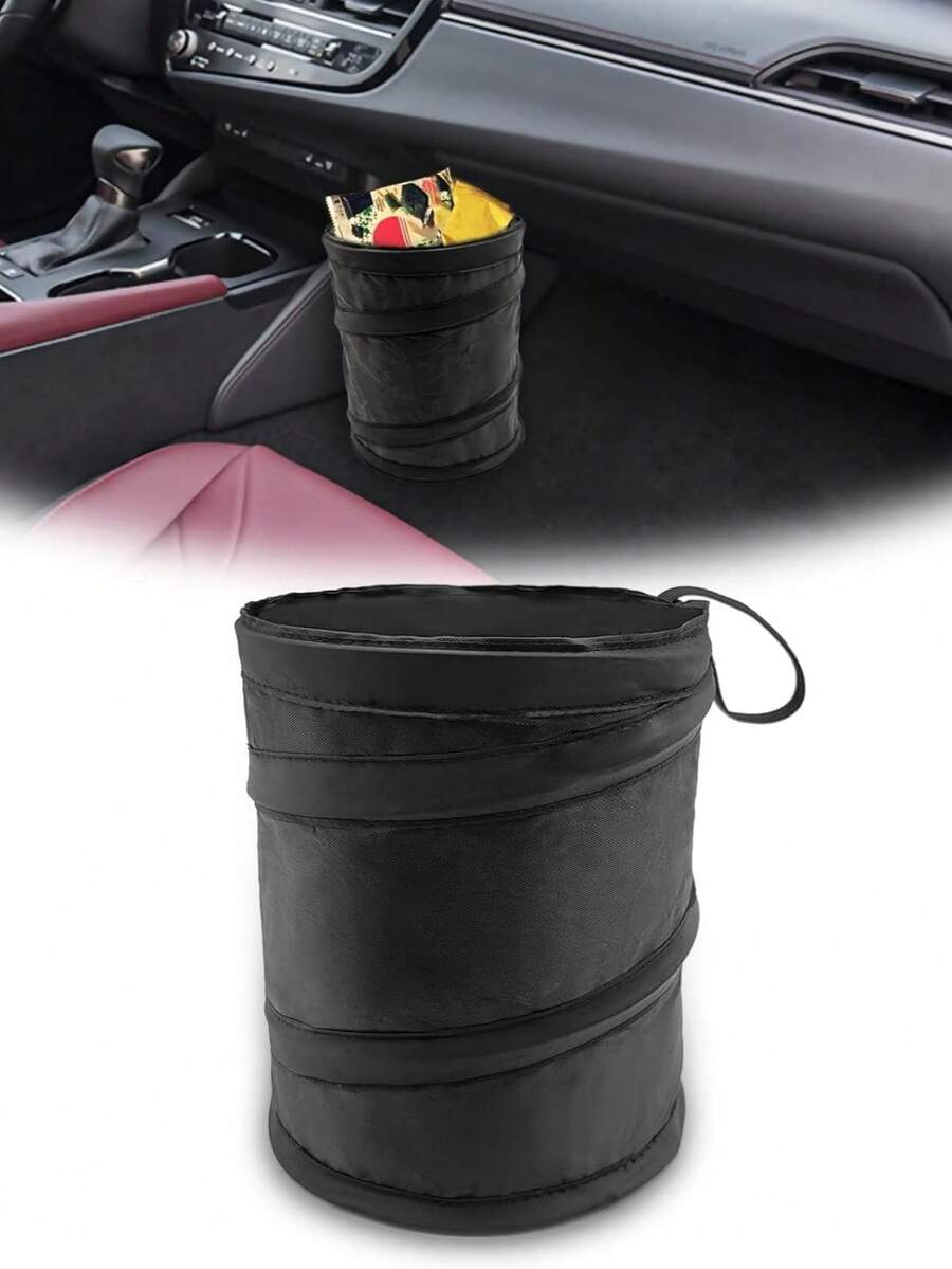 Car Trash Can, Waterproof Portable Collapsible Pop-Up Garbage Bin With ...