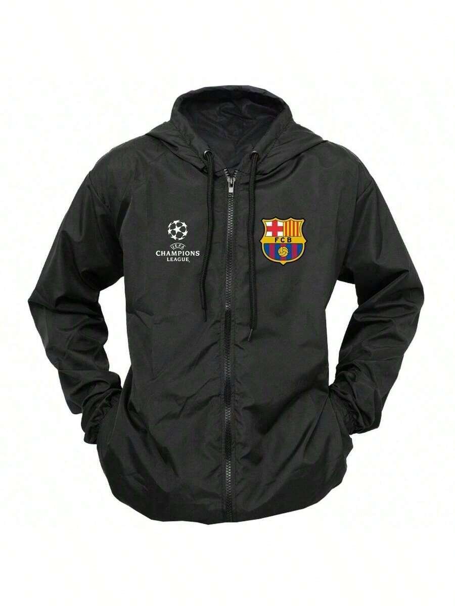 Barcelona Adult Windbreaker Jacket Zip Up Hooded Jacket | SHEIN USA
