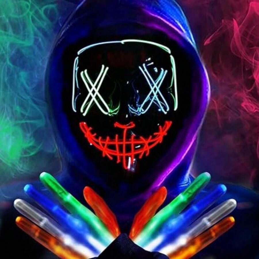 Halloween Mask LED Light Up Mask Scary Mask For Festival Cosplay ...