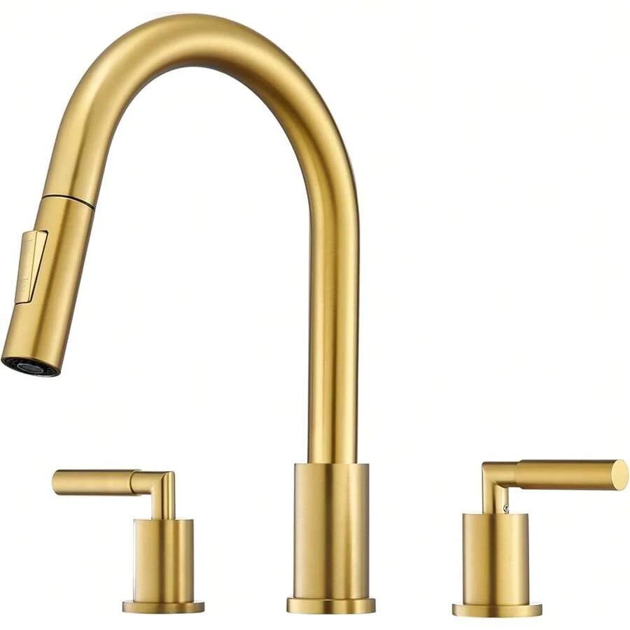 3 Holes Kitchen Faucet, 2 Handle Kitchen Sink Faucets, Kitchen Faucet ...