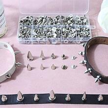 354 Sets Punk Spikes And Studs Kit 8 Sizes Cone Spikes, Metal Tree ...
