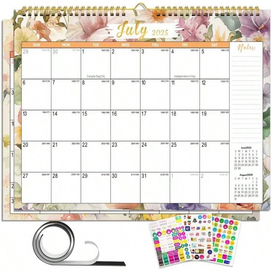 2026 Calendar 14" X 11" Hanging Spiral Bound 2026 Wall Calendar 18 ...