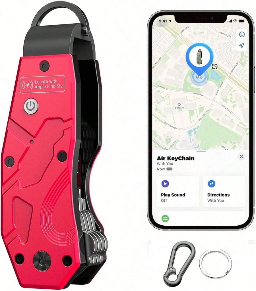Zeeker Air Keychain, Key Organizer Works With Apple Find My, Built-In ...