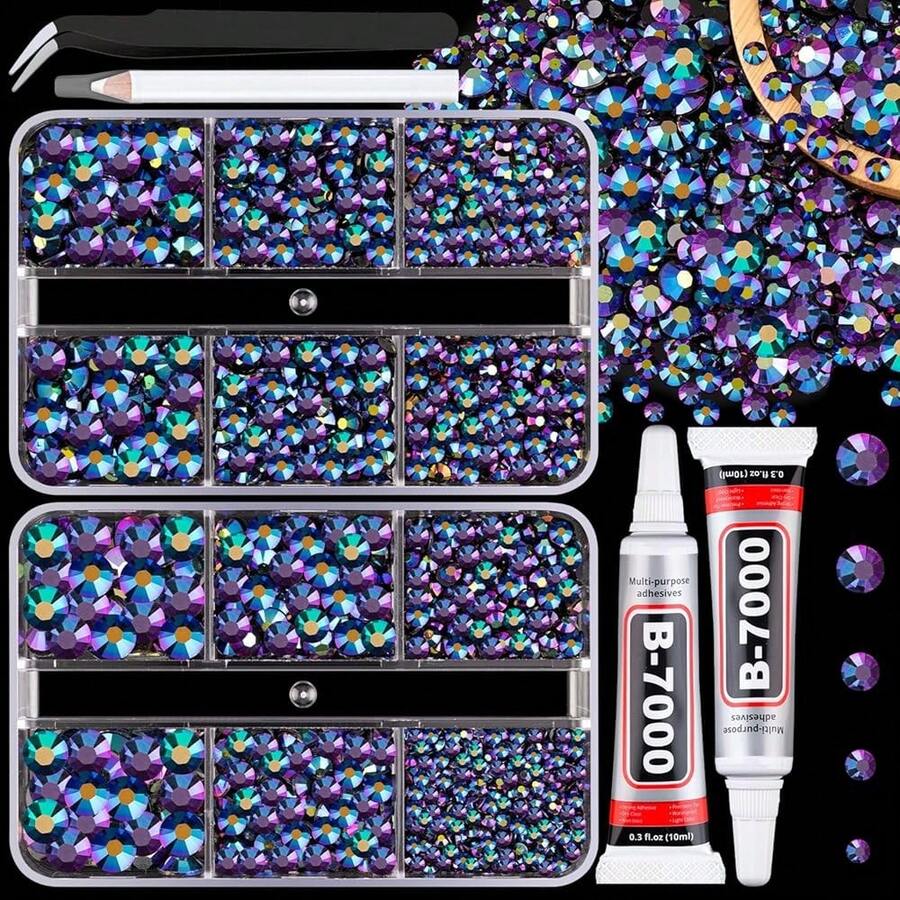 Resin Jelly Rhinestones For Crafting With B7000 Jewelry Glue, 2 Boxes ...