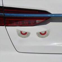 2pcs Rhinestone Devil Eye Car Stickers, Also Suitable For Motorcycles ...