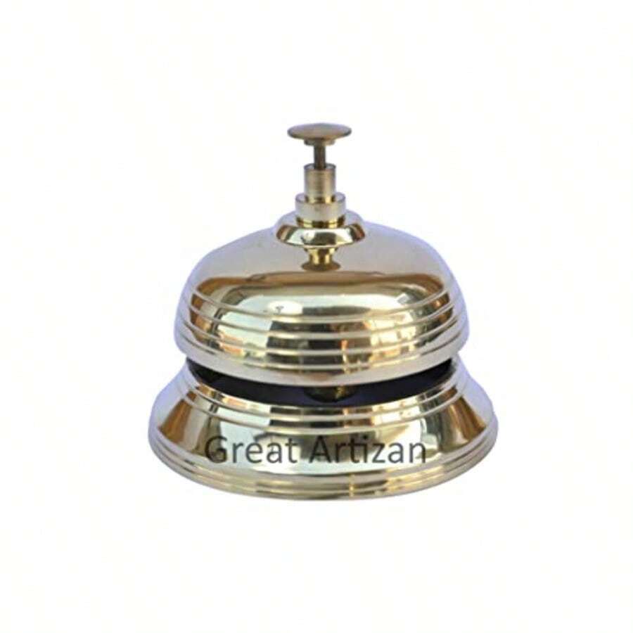 Brass Desk Table Bell. Victorian Style Vintage Call Bell For Hotel ...