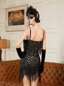 Womens 1920s Flapper Dress,Great Gatsby Fringe Cocktail Dress With 20s ...
