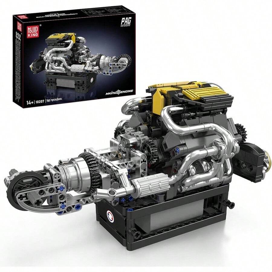 Mould King 10207 Supercar Engine V12 Cylinder 1:1 VShaped Block ...
