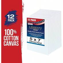 US 5 X Inch Professional Artist Quality Canvas Panels 12 - Pack 1 Full ...