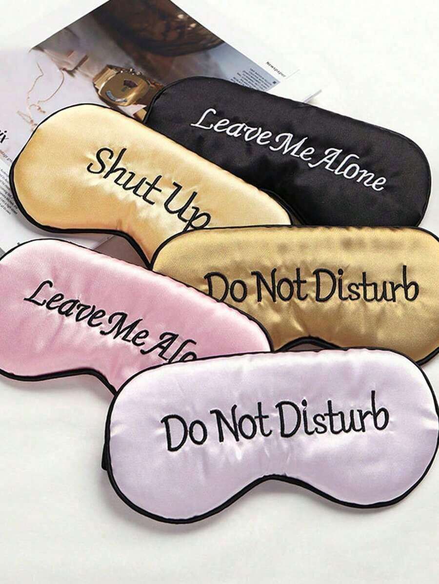 1pc/2pcs Funny Silk Sleeping Eye Mask, Soft & Light Blocking Eye Cover ...